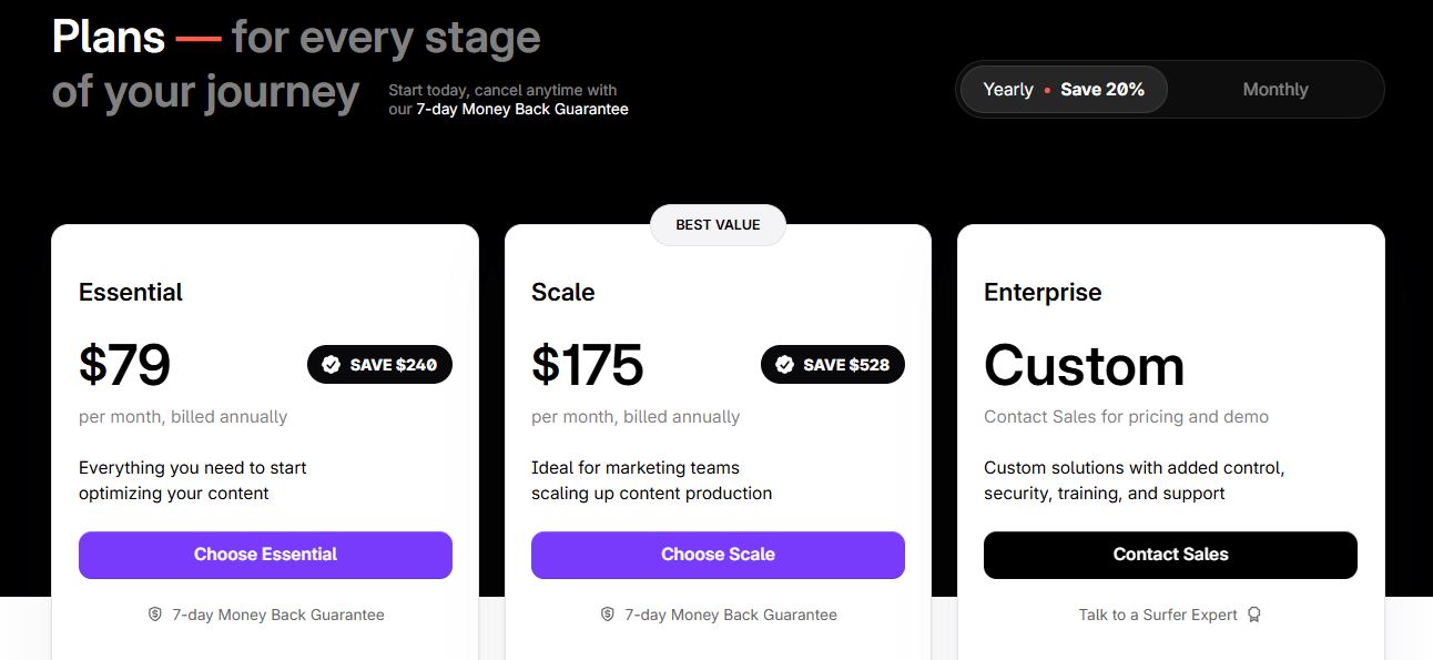 Surfer SEO Pricing and Plans 2025 - Is It Affordable SEO AI Tool ...